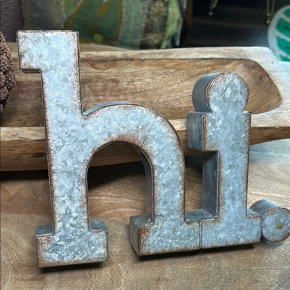 Wall Decor | Rustic Metal Hi Wall Decor Silver | Poshmark